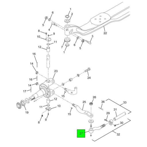 1699234C91 Navistar International | Left Tie Rod End Assembly | Source ...