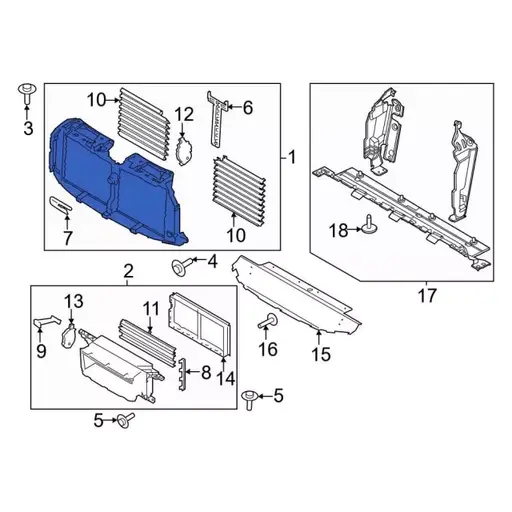 NL3Z8475C Ford | Radiator Shutter Control Active Grille - 52L ...