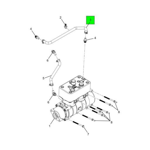 3007774C3 Navistar International | Coolant Return Hose Assembly ...