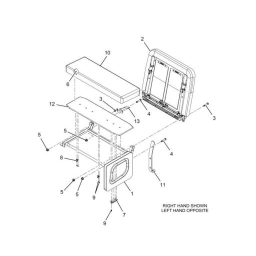 2237831C93 IC Bus | Seat Left-Hand Bus Body Assembly 39 BTI Lap 42PVL ...