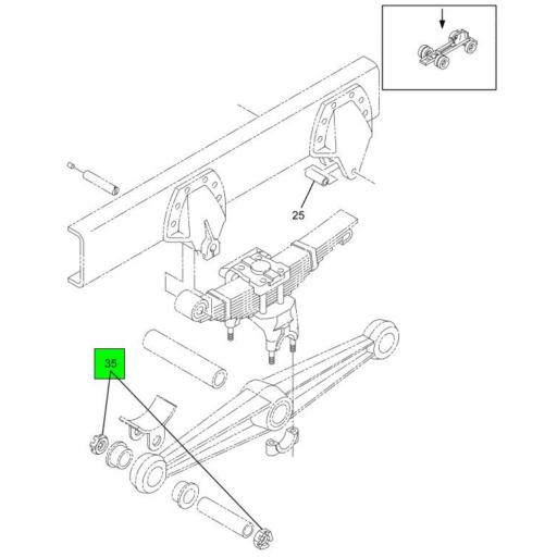 3518121C1 Navistar International | Spring Pin Bushing with Lubrication ...