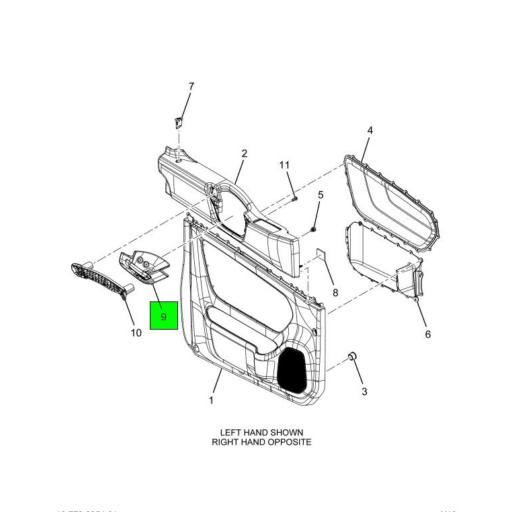 4053965C92 Navistar International | Inside Door Handle Chrome Left-Hand ...
