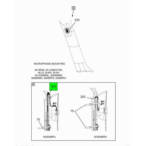 6129156C93 Navistar International | Roof Wiring Harness Microphone ...