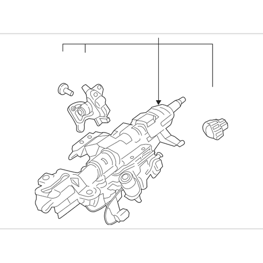 JC3Z3C529W Ford | Steering Column Power Adjust 62 liter AT | Source One ...