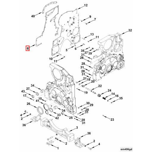 4371880 Cummins | Gear Cover Plate Gasket | Source One Parts Center