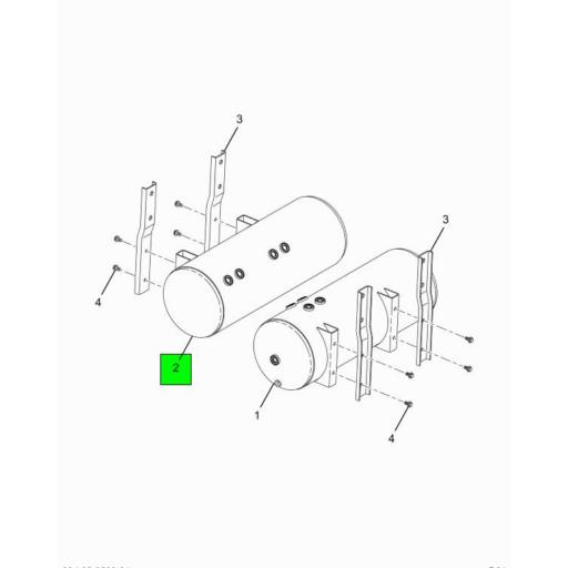 4207389C1 Navistar International | Secondary Aluminum Air Tank Assembly ...
