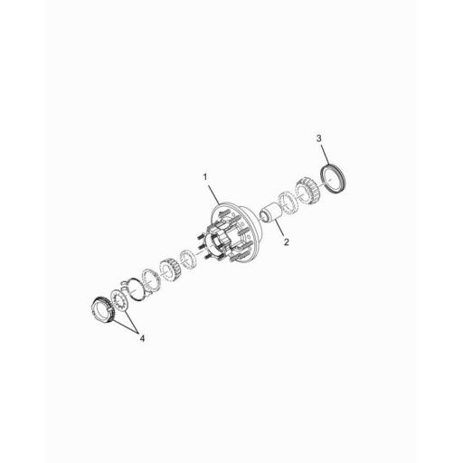 4225124C91 Navistar International | Rear Wheel Hub with Rotor Right ...