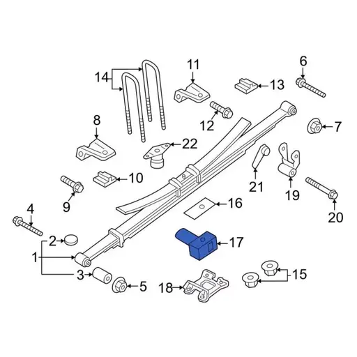 HC3Z5598G Ford | Leaf Spring Spacer | Source One Parts Center