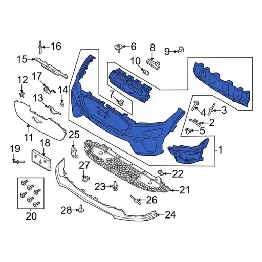 LK9Z17D957BAPTM Ford | Bumper Cover - Front GT Feature Car | Source One ...