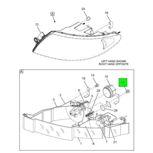 2587315C91 Navistar International | Headlight Adjuster Screw Assembly ...