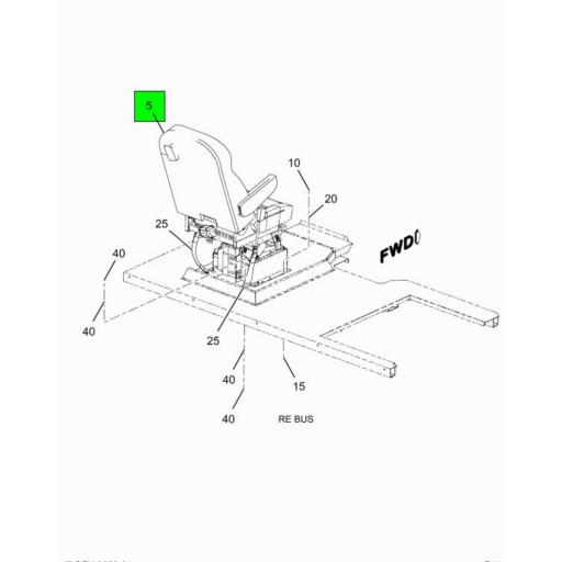2233282C92 IC Bus | Seat 42 in VNL Bench With CI Without Armrests Low ...