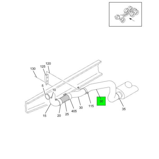 3530137C3 Navistar International | Exhaust Pipe Intermediate Dual ...