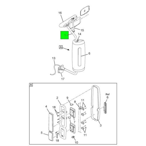 2505302C4 Navistar International | Mirror Mounting Bracket for CB Radio ...