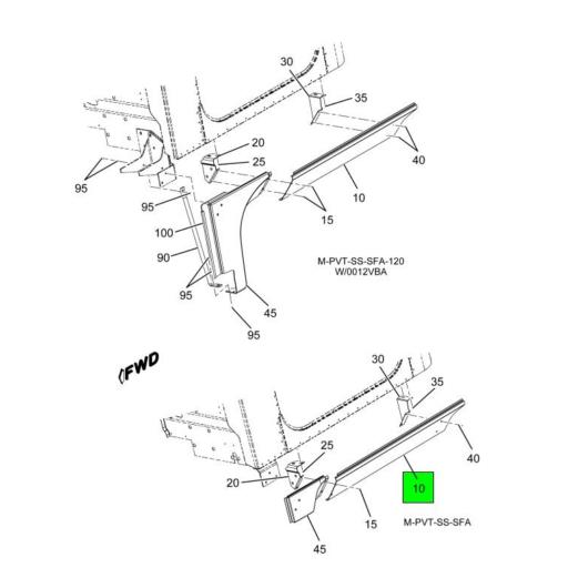 4070317C2 Navistar International | PANEL MODESTY LEFT HAND PAINT WITH ...