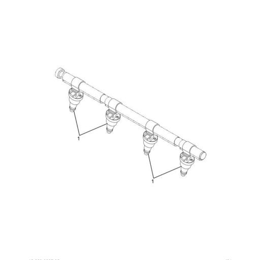 2523502C91 Navistar International | Fuel Rail Assembly With 4 Injectors ...