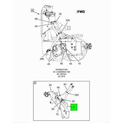 4049628C1 Navistar International | Power Steering Hose Assembly ...