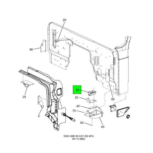 3560568C2 Navistar International | Outer Hood Support Bracket | Source ...