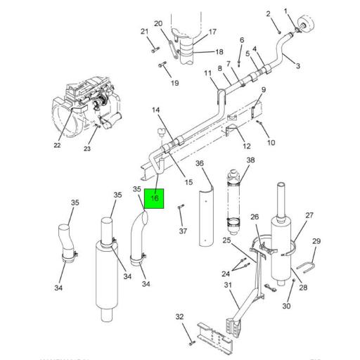 2035717C1 Navistar International | PIPE EXHAUST FLEX TO MUFFLER BRIGHT ...