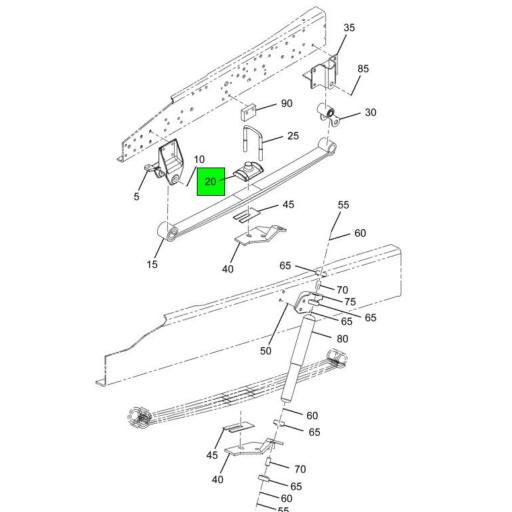 3580025C2 Navistar International | Seat U-Bolt Front Spring 3 in Spring ...