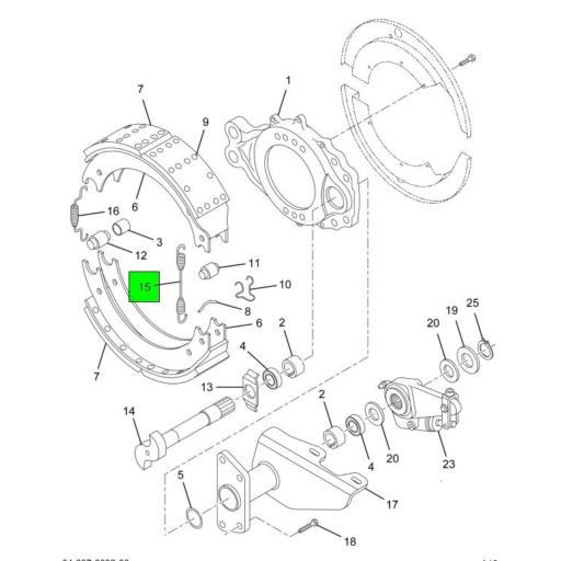 2500416C1 Navistar International | Brake Shoe Return Spring | Source ...