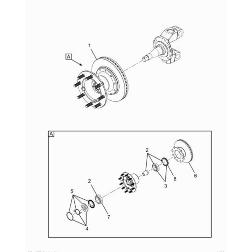 4293201C91 Navistar International | Front Wheel Hub with Rotor Iron 10 ...