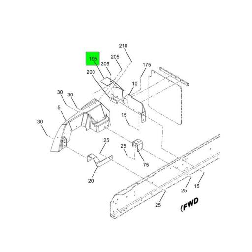 3983897C1 Navistar International | PANEL SPLASH DEFLECTOR REAR | Source ...
