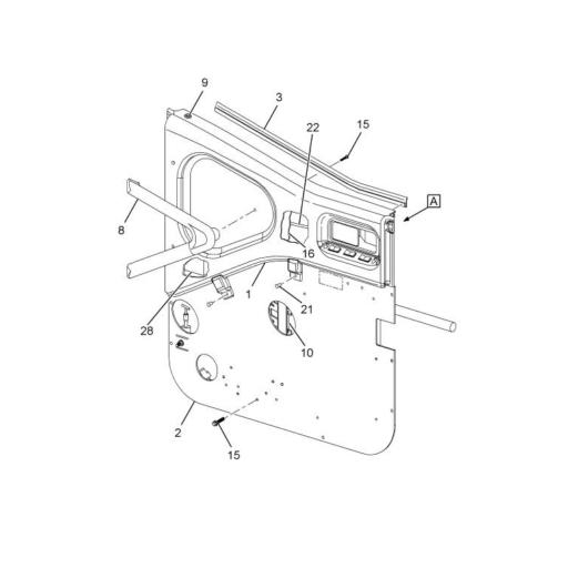 3662413C92 Navistar International | Electrical Upper Door Trim Panel ...