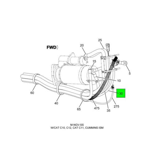 3619595C91 Navistar International | Cable Assembly Battery Clean Power ...