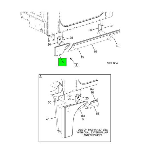 3530272C2 Navistar International | Left Front Cab Skirt Panel | Source ...