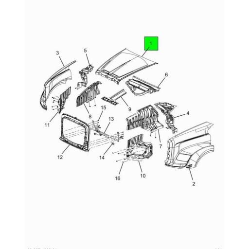 4137356C1 Navistar International | Hood Top Panel | Source One Parts Center