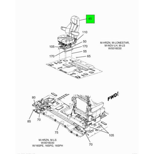 4080350C93 Navistar International | Driver Seat SLP HP Air MRD Bellows ...