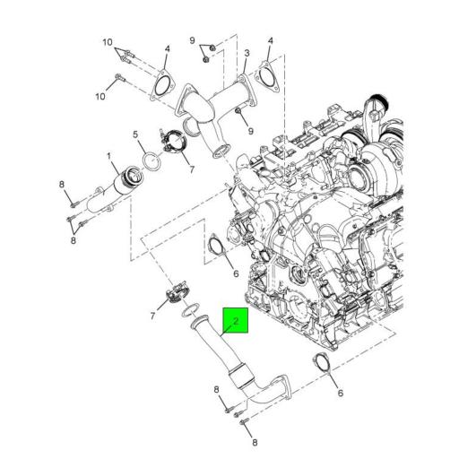 1883626C1 Navistar International | Right Exhaust Tube Assembly | Source ...