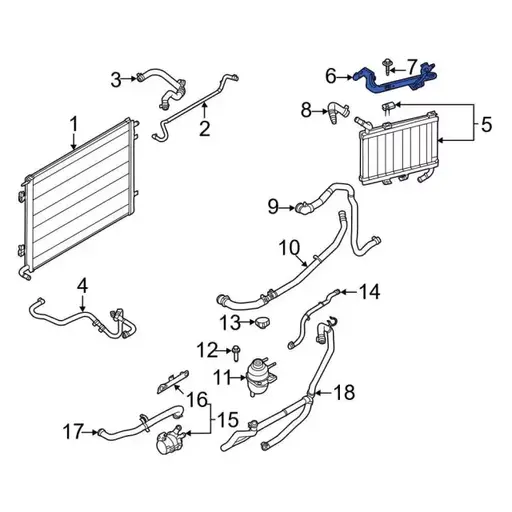 KR3Z8A193A Ford | Radiator Mount Bracket Support - Upper 52L | Source ...