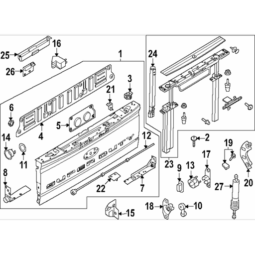 PC3Z99430B23B Ford | Tailgate Hinge Bracket Insert | Source One Parts ...