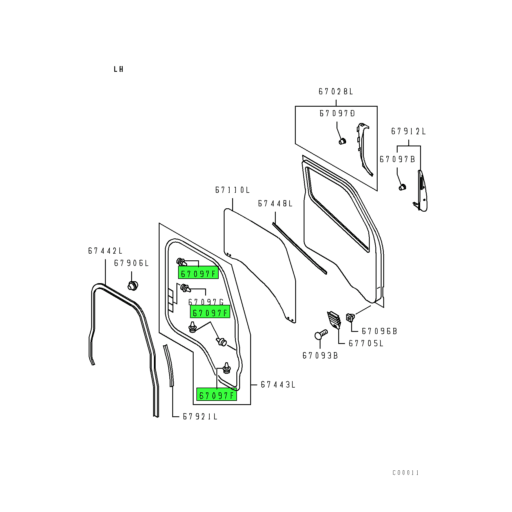 MK402586 Mitsubishi FUSO | Front Door Clip | Source One Parts Center