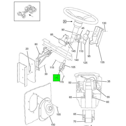 1653602C91 Navistar International | Lower Steering Column U-Joint ...