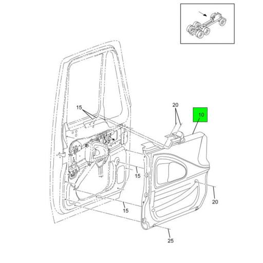3558222C92 Navistar International | Door Trim Panel Front With Pocket ...