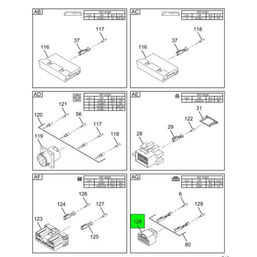 3598711C1 Navistar International | 12-Way Male Body Connector GT280 ...