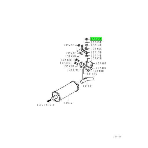 MF445005 Mitsubishi FUSO | Exhaust Tail Pipe Nut | Source One Parts Center