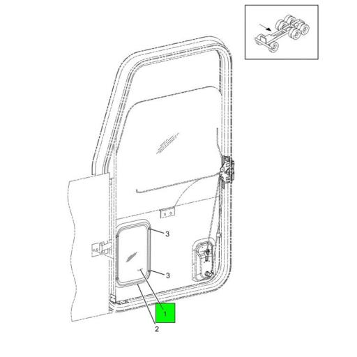3519253C1 Navistar International | Encapsulated Inner Door Glass ...