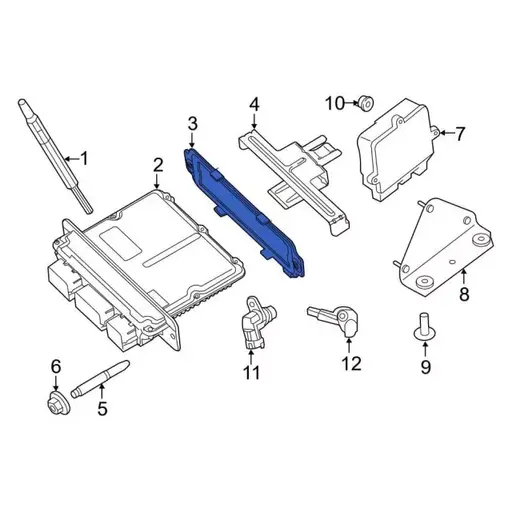 LC3Z12A696A Ford | Engine Control Module ECM Gasket Seal Unit ECU ...