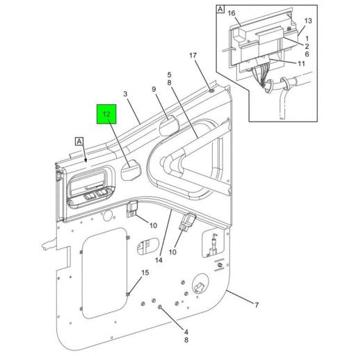 3555728C1 Navistar International | Manual Locks for Baffle Door ...