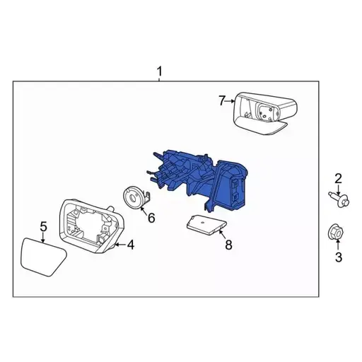 ML3Z17683AA Ford | Door Mirror Rear View Head - Left Back Outer ...