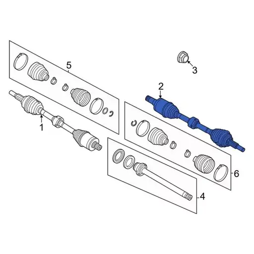 LK9Z3B437A Ford | Cv Axle Joint Half Shaft - Left Front GT Feature Car ...