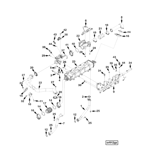 4352365 Cummins | Exhaust Recirculation Cooler Kit | Source One Parts ...