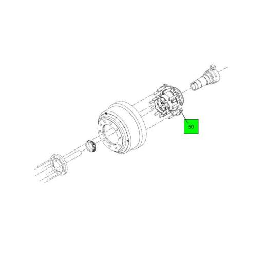 4124663C92 Navistar International | Rear Wheel Hub with Rotor Aluminum ...