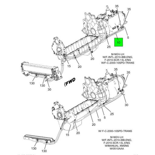 M10PR00100 Navistar International | Transmission Oil Cooler Hose ...