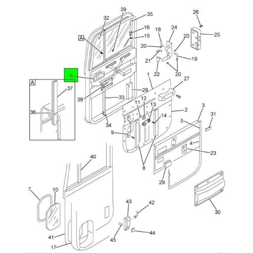 1677926C91 Navistar International | Remote Interior Door Handle Left ...