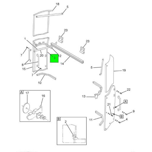 1652443C2 Navistar International | Cab Air Deflector Left Side Mounting ...