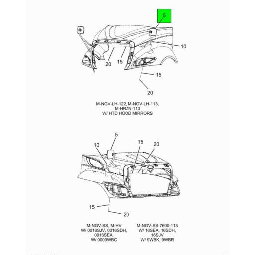 4230320C1 Navistar International | Right-Hand Heated Rear-View Mirror ...